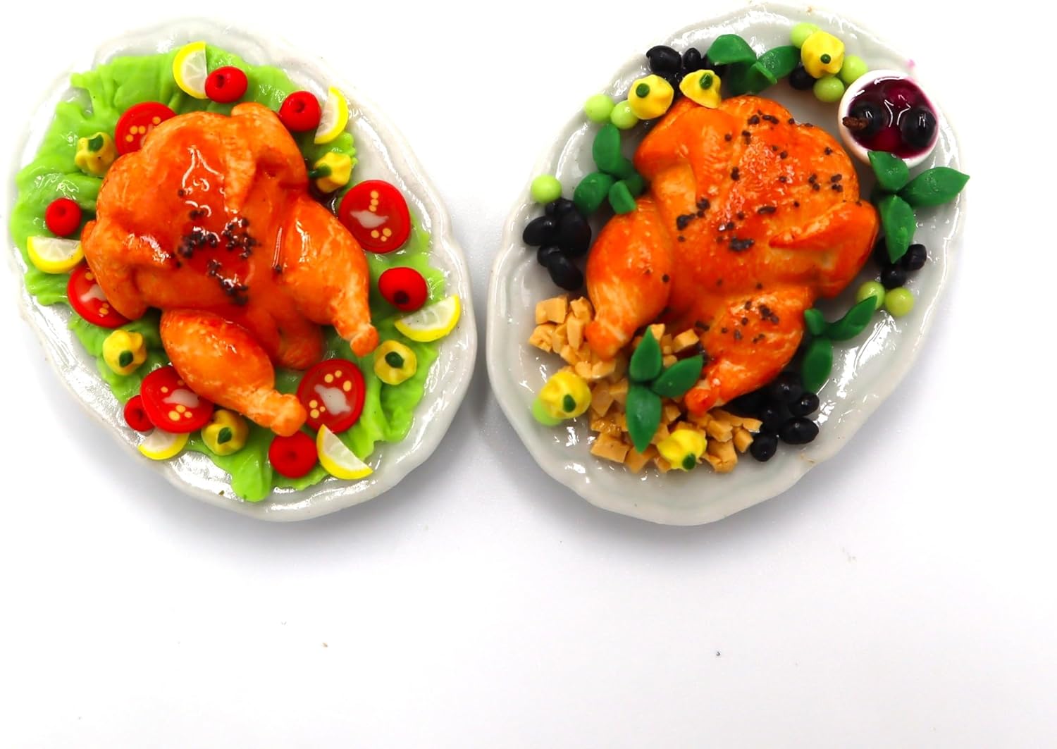 Amazon.com: Dollhouse Miniature Roasted Turkey Food Set (2pcs ...