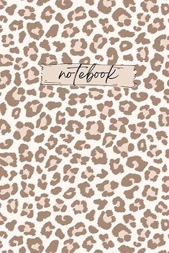 Cheetah Print Notebook 6x9 100 Page Lined Leopard Print Notepad or ...