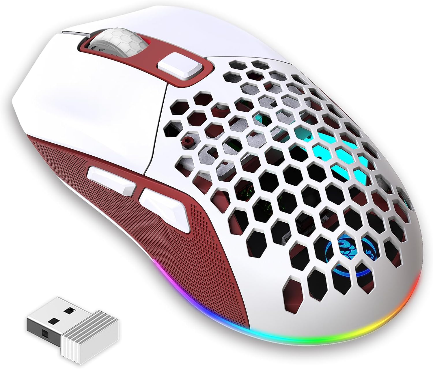 Amazon.com: SAYTAY Lightweight Gaming Mouse,Rechargeable Wireless ...