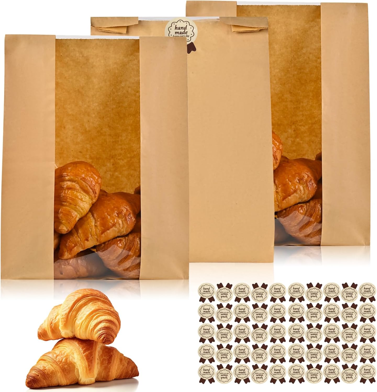 Amazon.com: 50 Pcs Paper Bread Bags for Homemade & Sourdough Bread ...