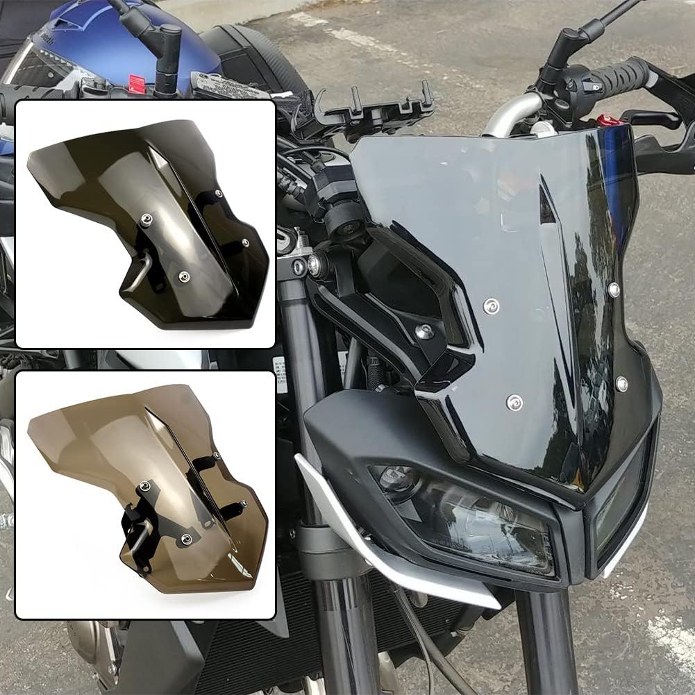 Amazon.com: Motorcycle Front Windscreen Windshield Fly Screen Shield ...