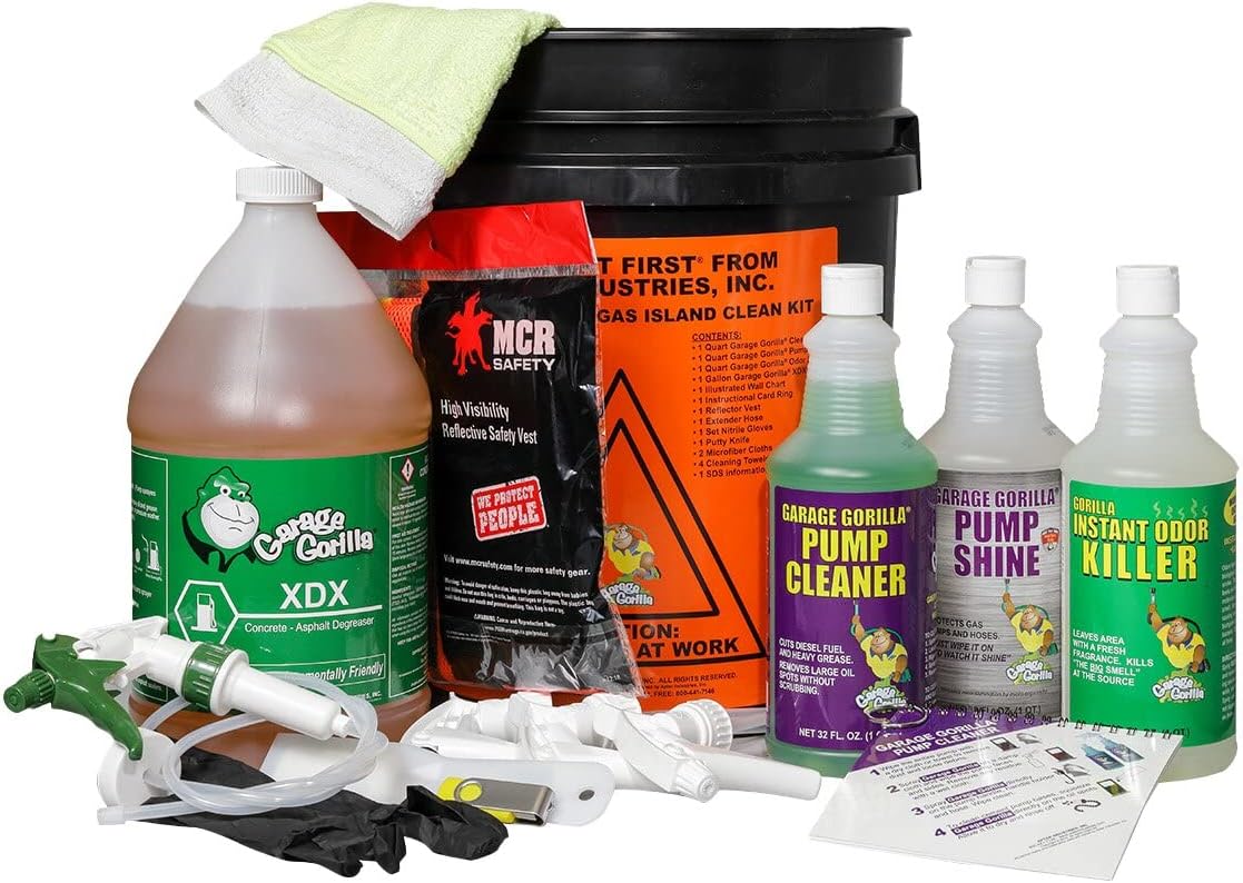 Amazon.com: Garage Gorilla Forecourt First Exterior Gas Island Cleaning ...