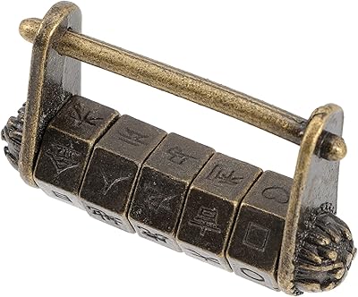 GTHER Antique Vintage Combination Password Lock, Chinese Decorative ...
