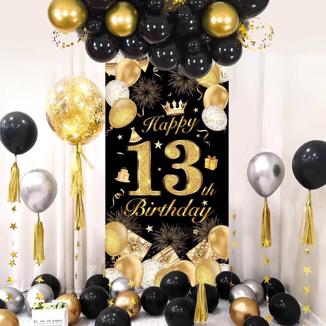 13th Birthday Banner, 13th Birthday Door Banner, Happy 13th Birthday ...
