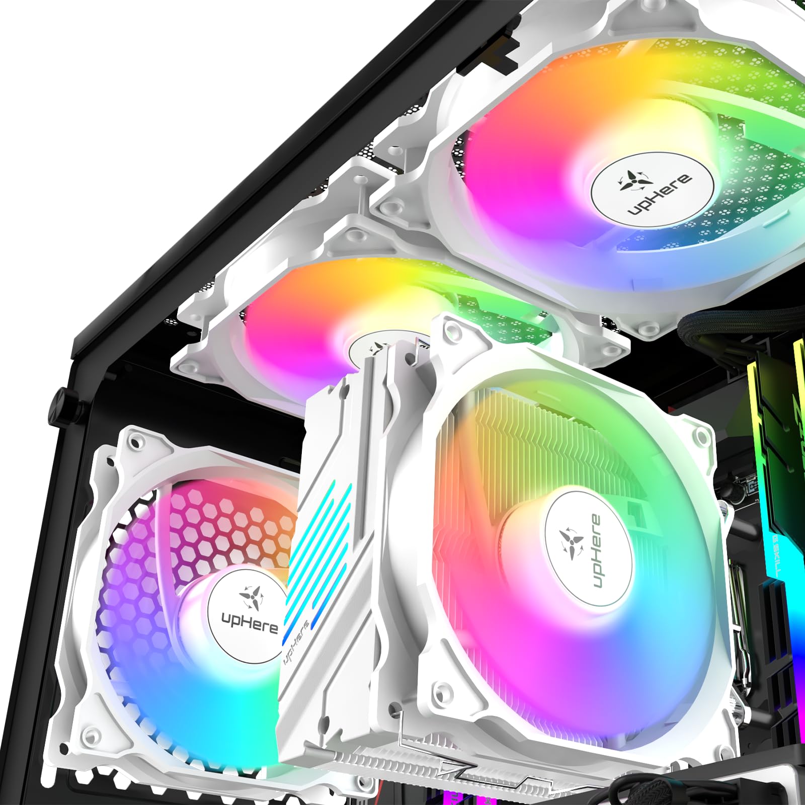 Snapklik.com : 120mm RGB Case Fan,Quiet Edition High Airflow Adjustable ...