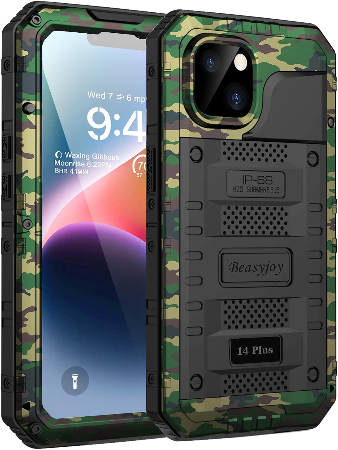 Amazon.com: Beasyjoy for iPhone 14 Plus Case, IP68 Waterproof Metal ...