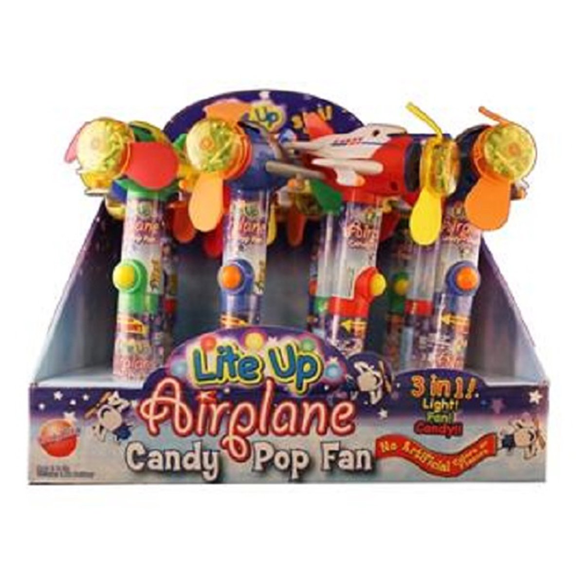 Amazon.com : Liteup Airplane Candy Pop Fan, Count 12 - Sugar Candy ...