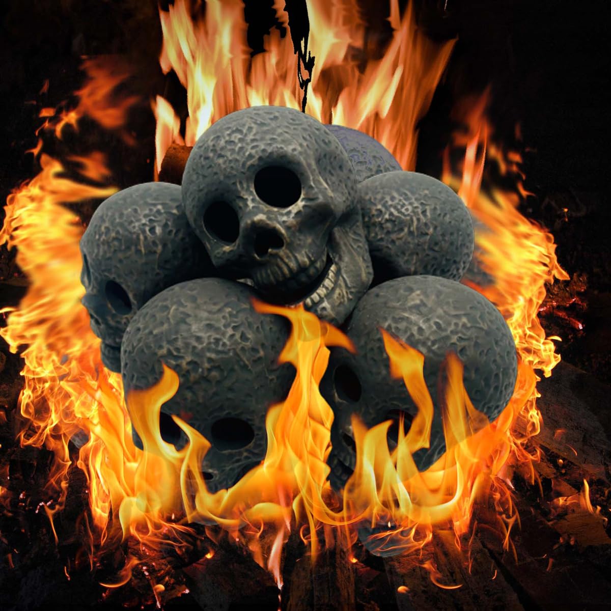 Amazon.com : Halloween Fire Pits Skulls - Reusable Ceramic Fire Pit ...