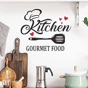 Amazon.com: Kitchen Wall Stickers, sacinora Kitchen Quotes Gourmet Food ...