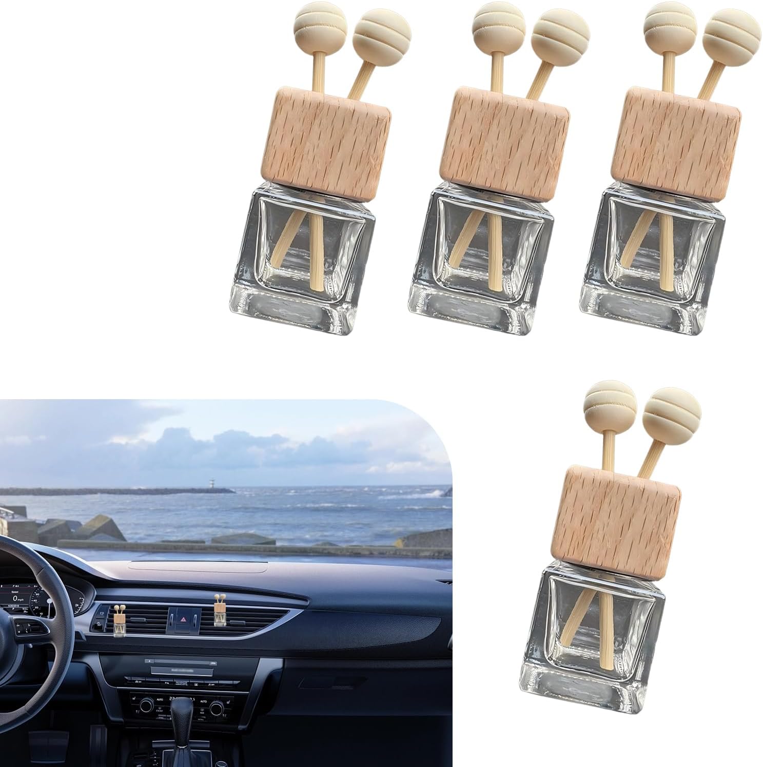 Amazon.com: Bawkars 4 PCS Car Diffuser Air Freshener Bottles ...