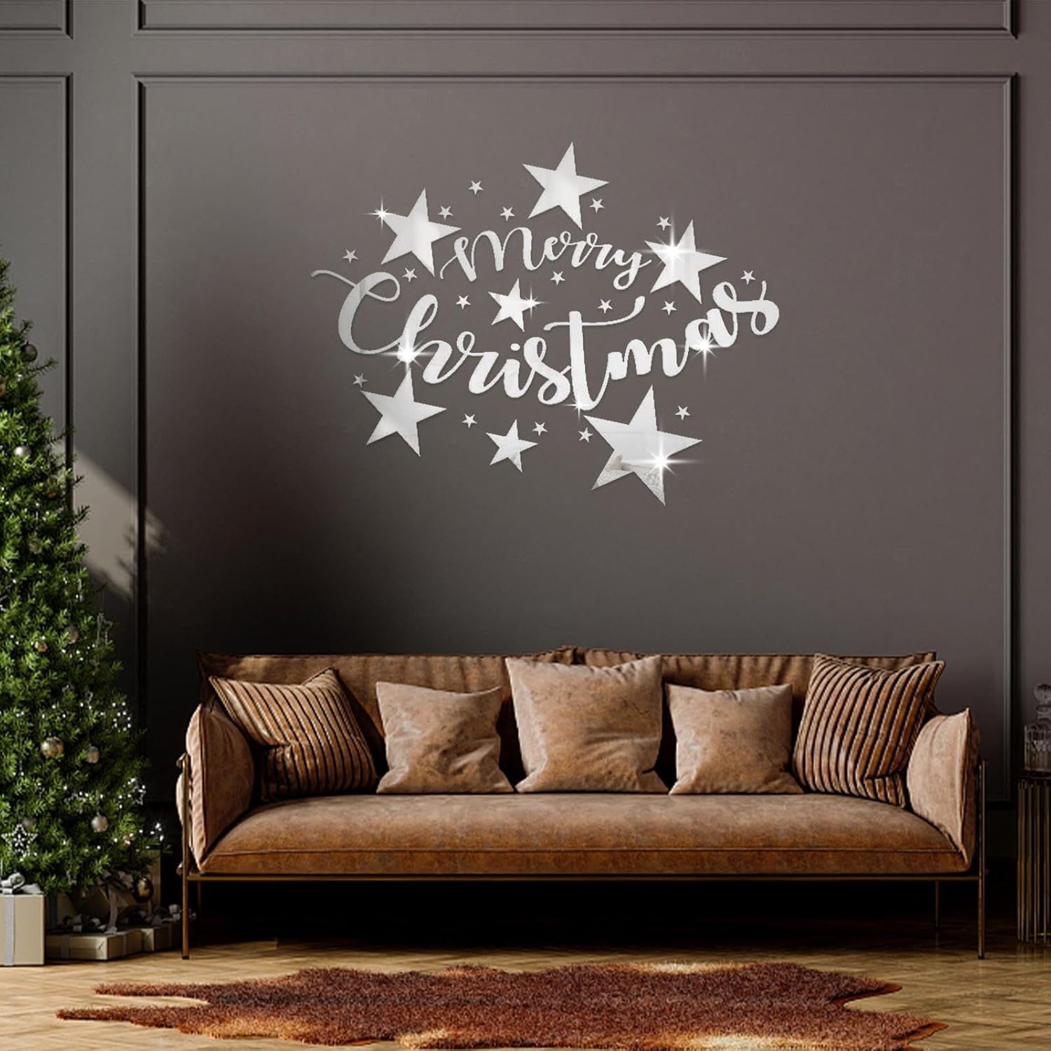 Amazon.com: ALIBBON Merry Christmas Wall Decals, Acrylic Christmas Wall ...