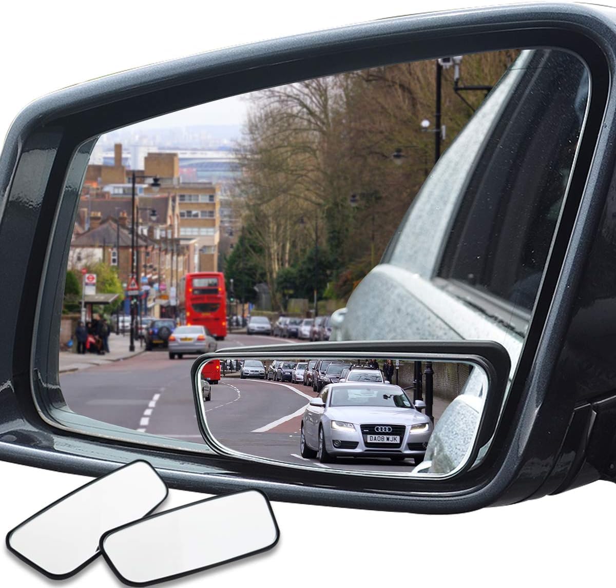 WildAuto Rectangle Blind Spot Mirror 2Pcs for Trucks, HD Glass ...