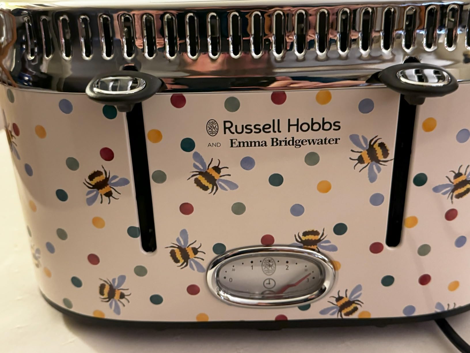 Russell Hobbs Emma Bridgewater Bumble Bee & Polka Dot 4 Slice Toaster ...