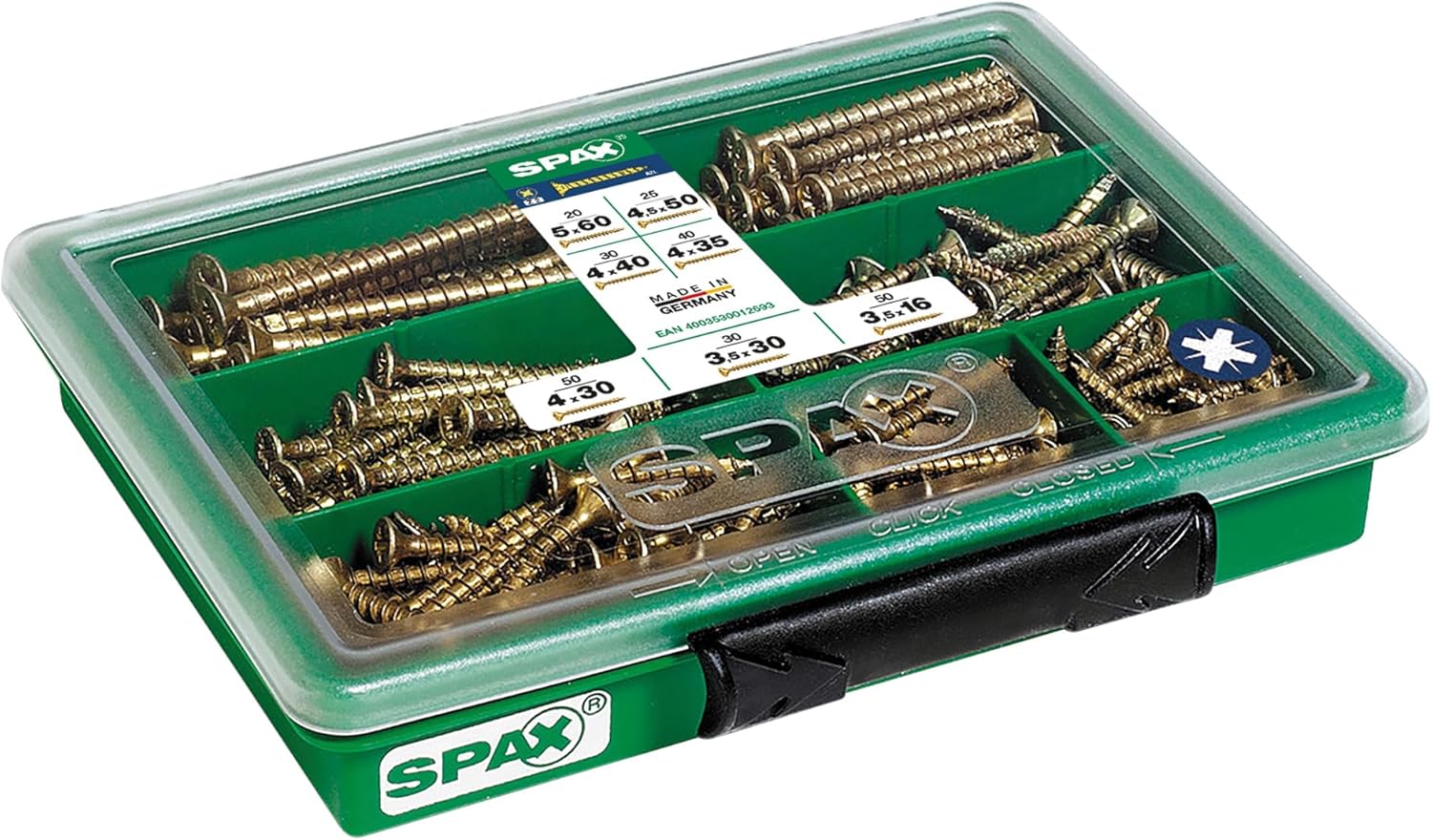 Spax Screw Assortment Box 245 Pieces : Amazon.co.uk: DIY & Tools