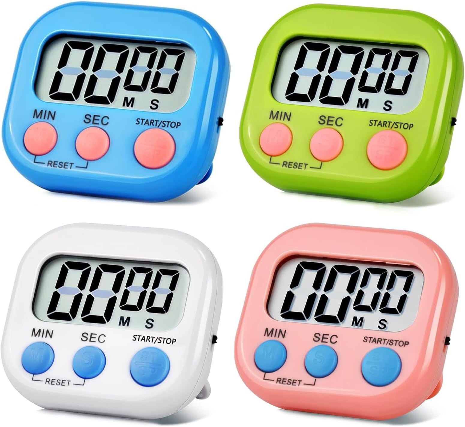 2 Pack Digital Timer - Kitchen Timer Clock with Magnetic Back for ...