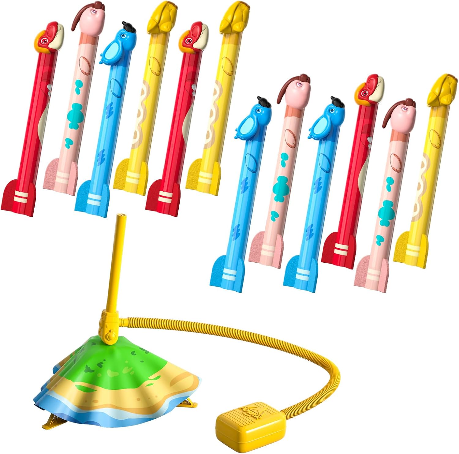 Amazon.com: Bennol Rocket Launcher Toys for Kids, 12 Foam Dinosaur ...