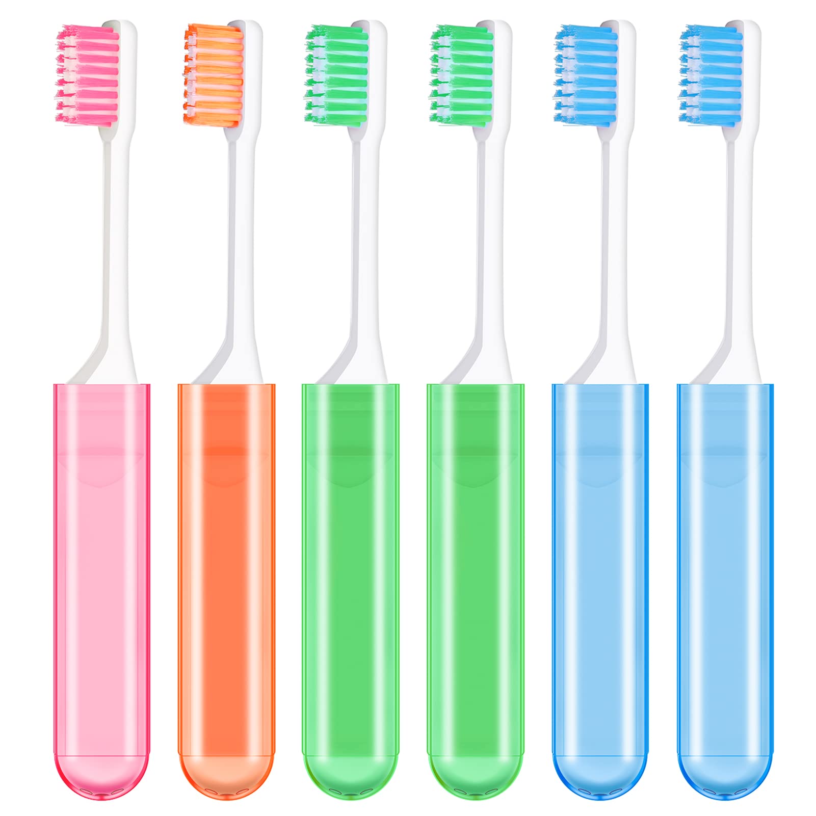 DesertCreations Folding Travel Toothbrush,6 Pcs Soft Portable ...