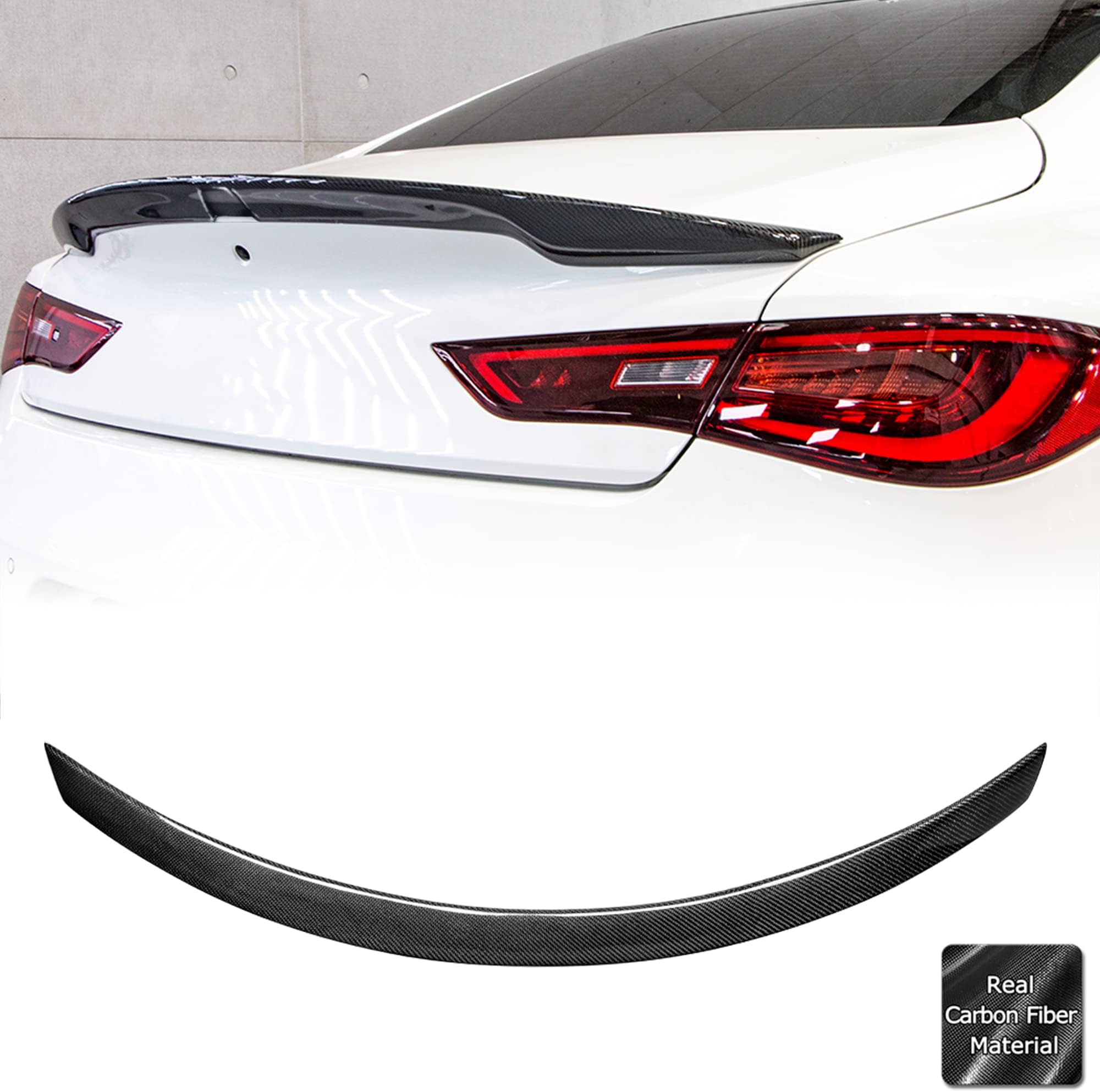 Amazon.com: XPHAZZ Real Carbon Fiber Spoiler G37 Q60 Coupe PSM-Style ...