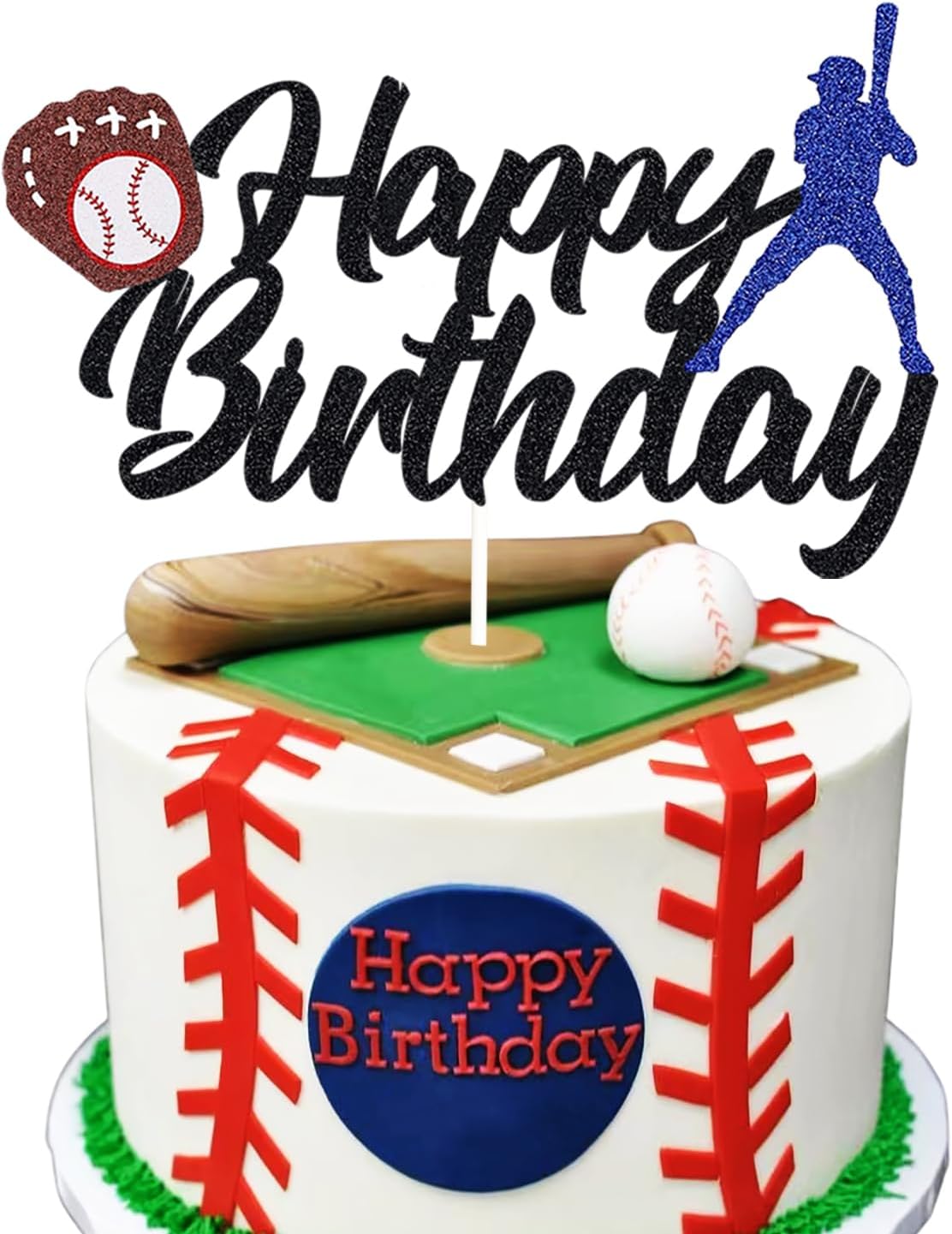 Amazon.com: Baseball Cake Topper For men Baseball Birthday Cake ...