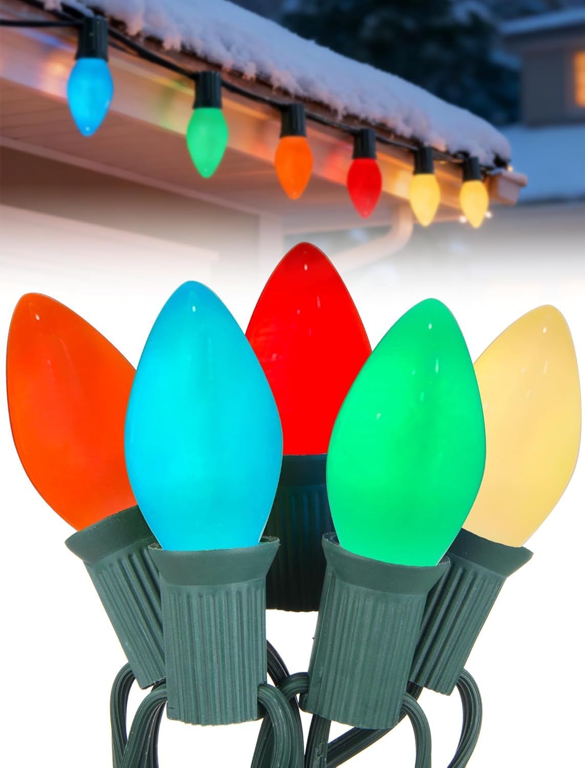 Pallerina C7 Multicolor Christmas Lights 25Ft C7 Christmas String ...