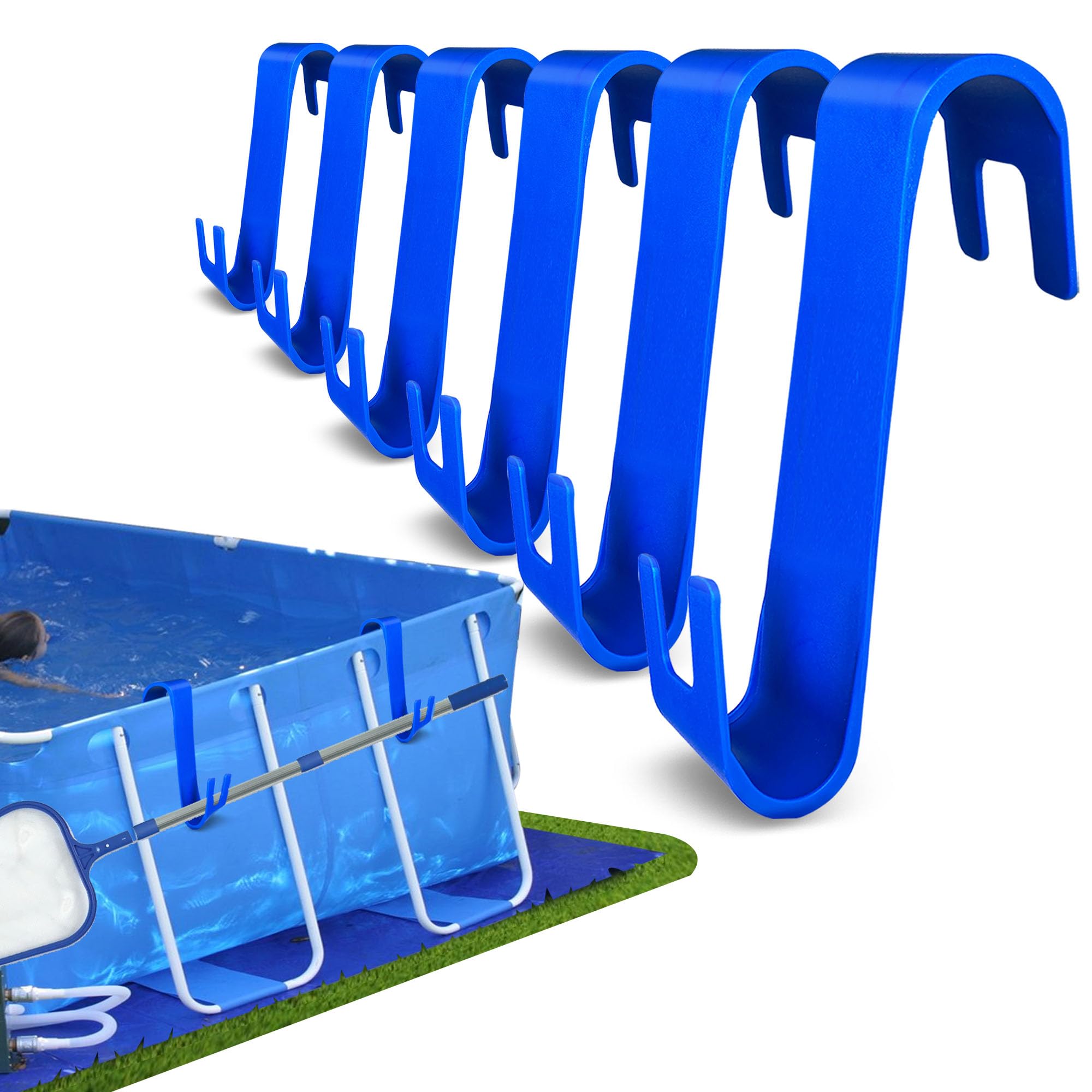 Amazon.com : Desunqin Pool Skimmer Net Holder- 6PCS Pool Hooks for ...