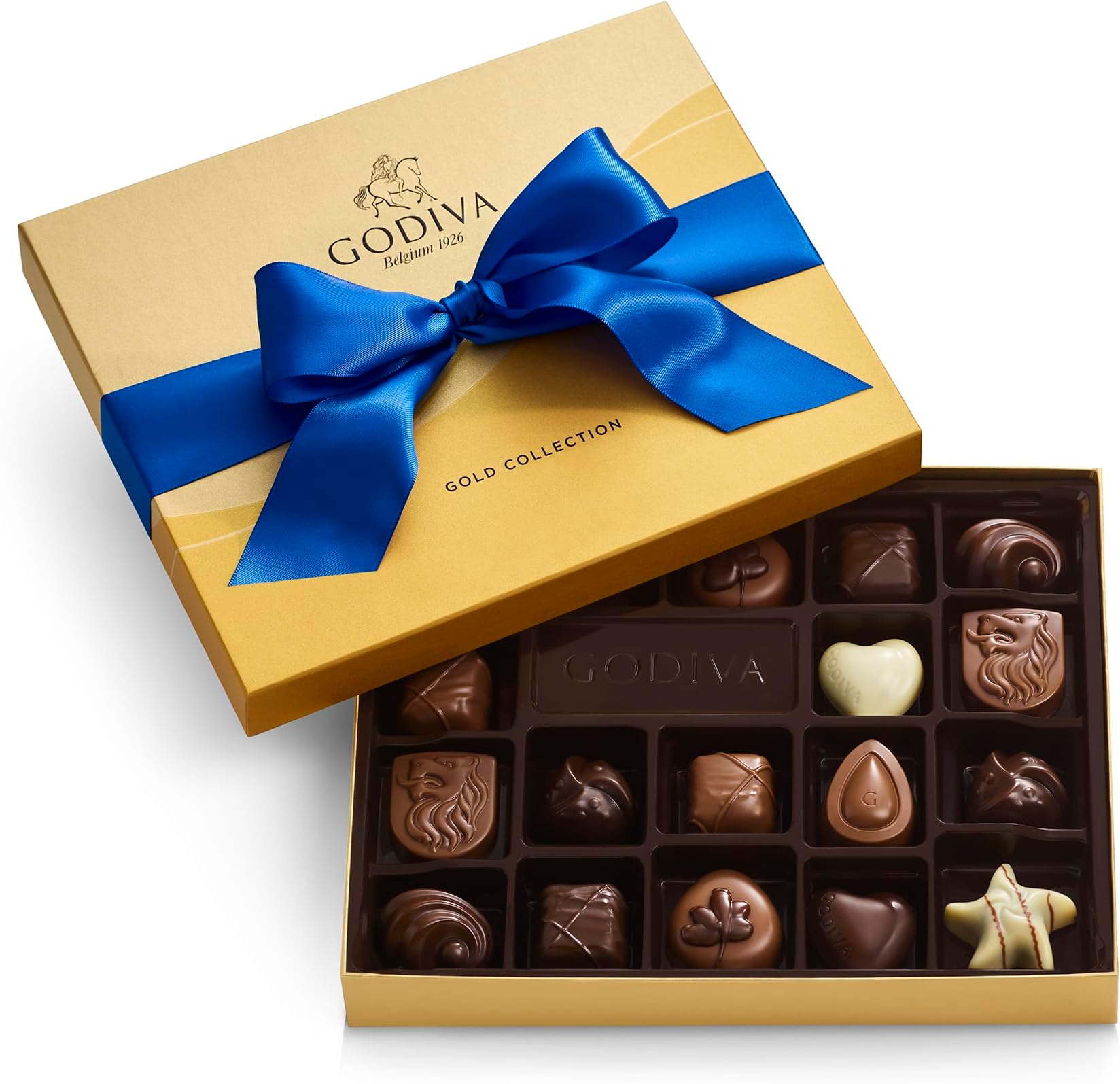 Amazon.com: Godiva Chocolatier Royal Ribbon 18-Piece Assorted Chocolate ...