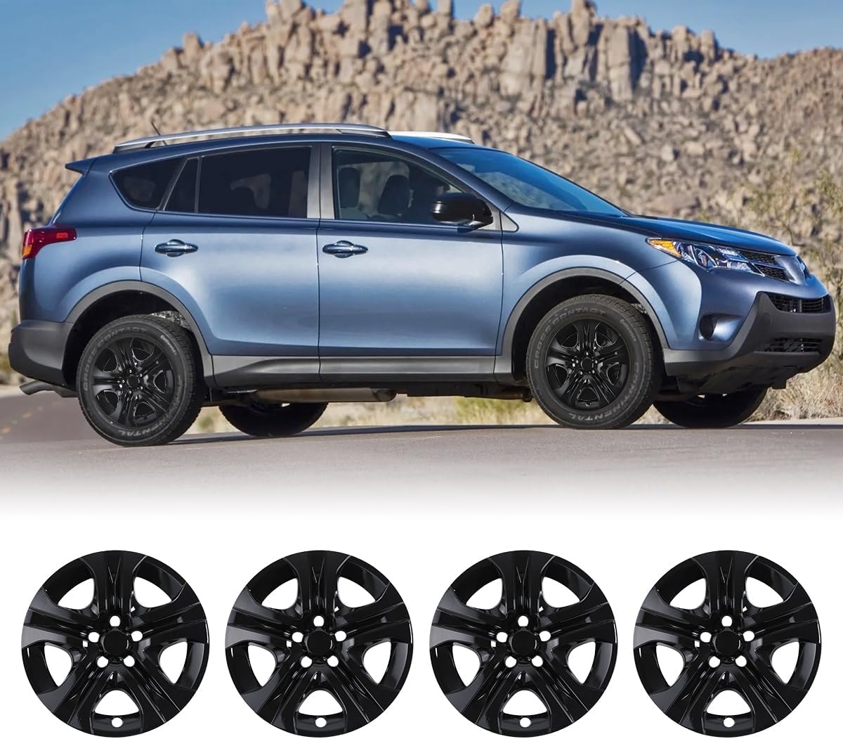 Amazon.com: AUTOWIKI 17 Inch Hubcaps Fit for Toyota RAV4 2013-2018 ...