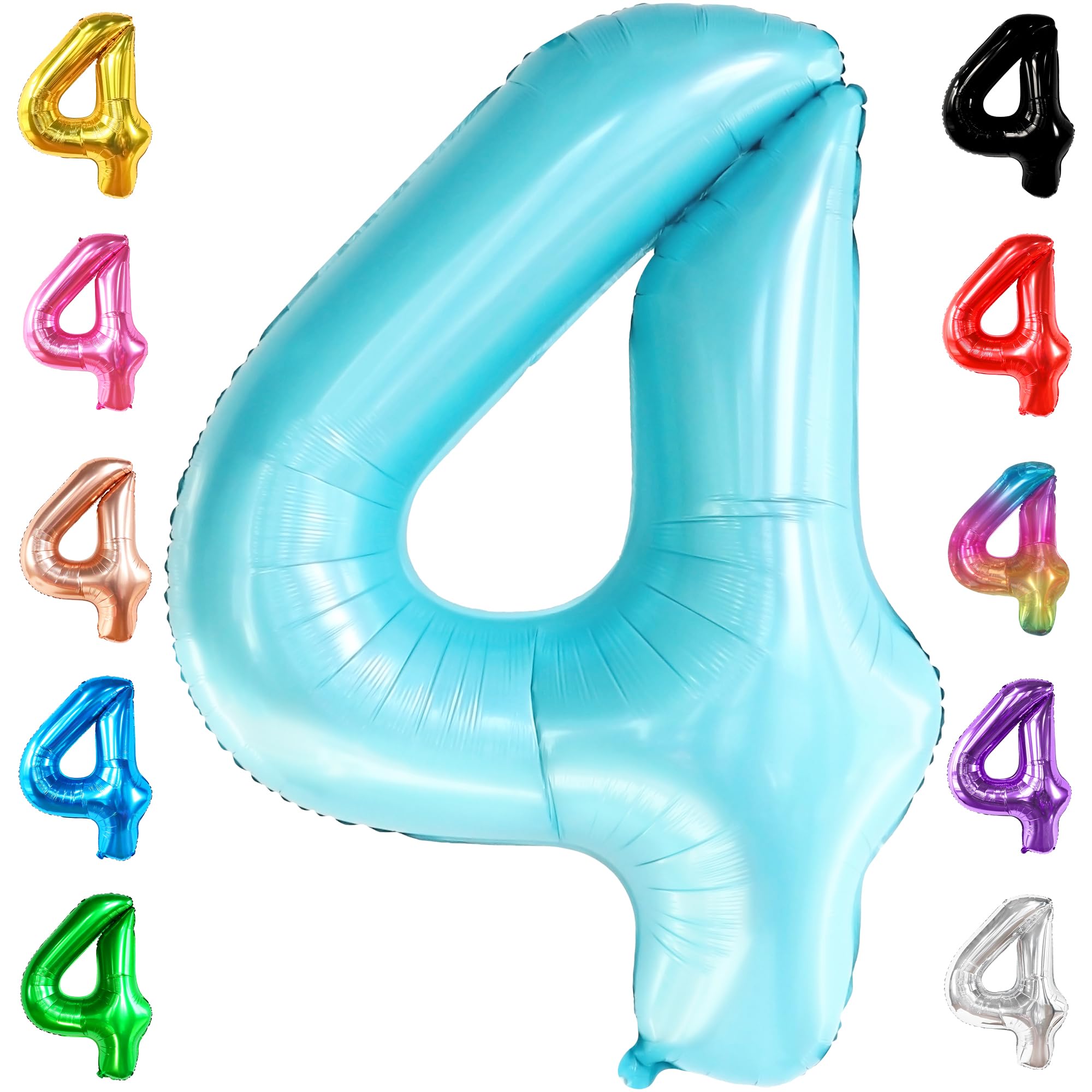 Snapklik.com : Giant Light Blue 0 Balloon Number - 40 Inch 0 Foil ...