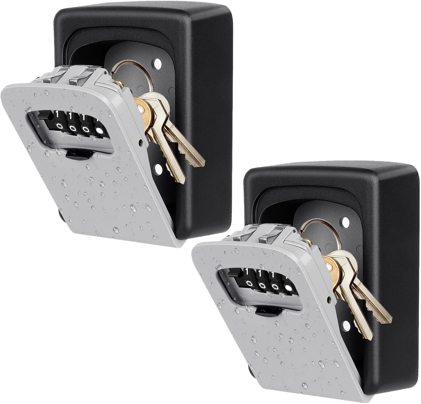 Comprar Key Lock Box Wall Mounted, Fayleeko 4 Digit Combination Lockbox ...