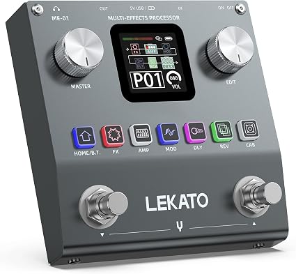 Amazon.com: LEKATO Multi Effects Guitar Pedal, Electric Guitar Effects ...