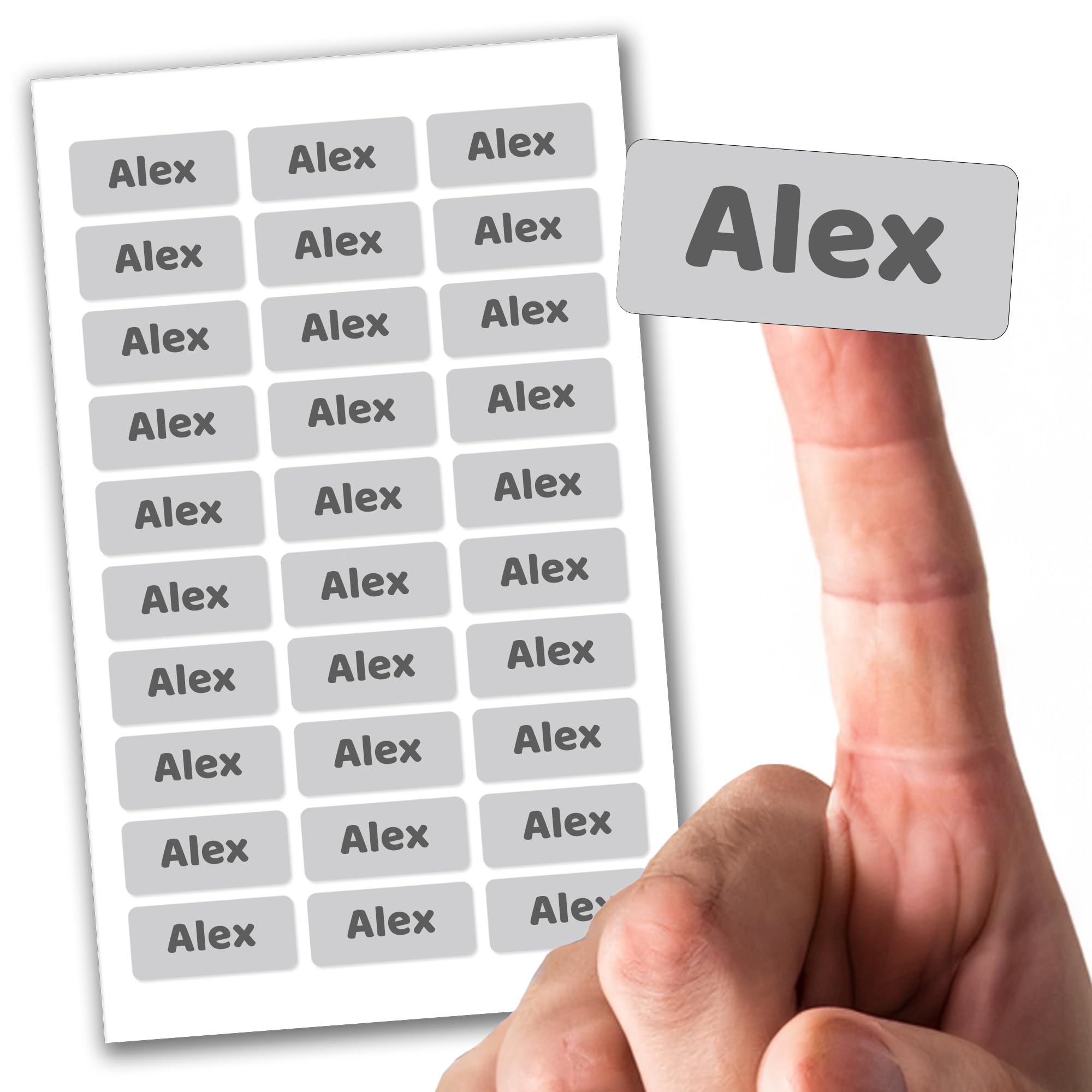 60 x Waterproof Stick On Clothes Labels, Ideal for School Uniforms ...