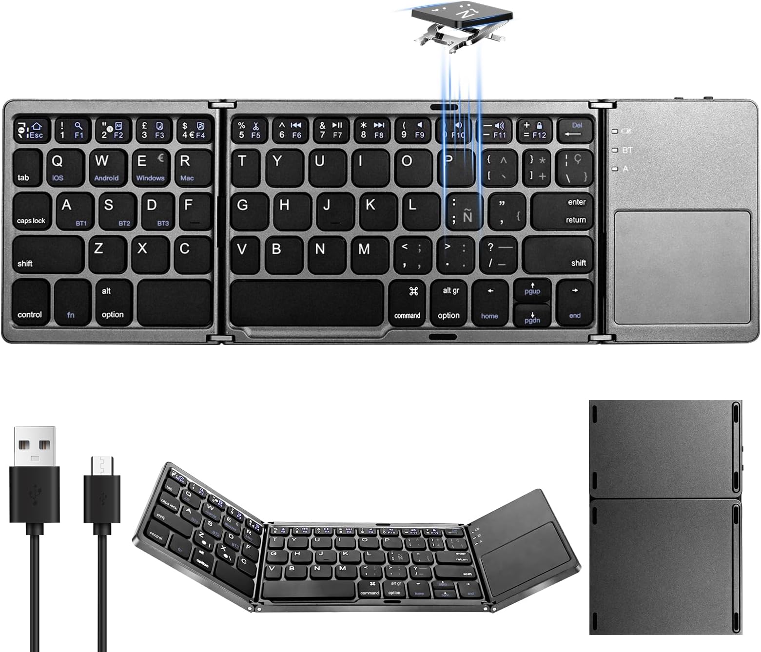 Logitech K400 Plus Teclado Inalámbrico Touch TV con Control Multimedia ...
