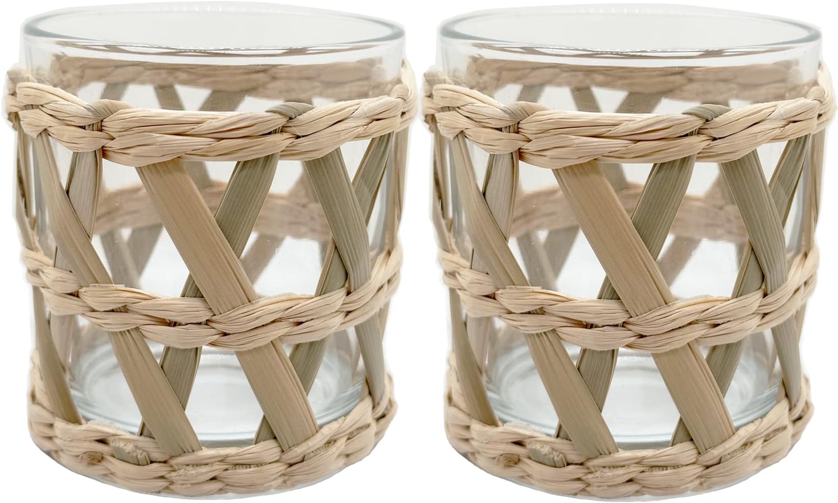 Amazon.com: Natural Rattan Woven Tea Light Candle Holder, Decorative ...