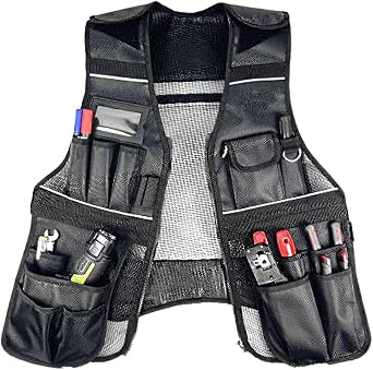 Amazon.com: PISKGODSF Tool Vest for Men with Pockets, Work Vest for Men ...