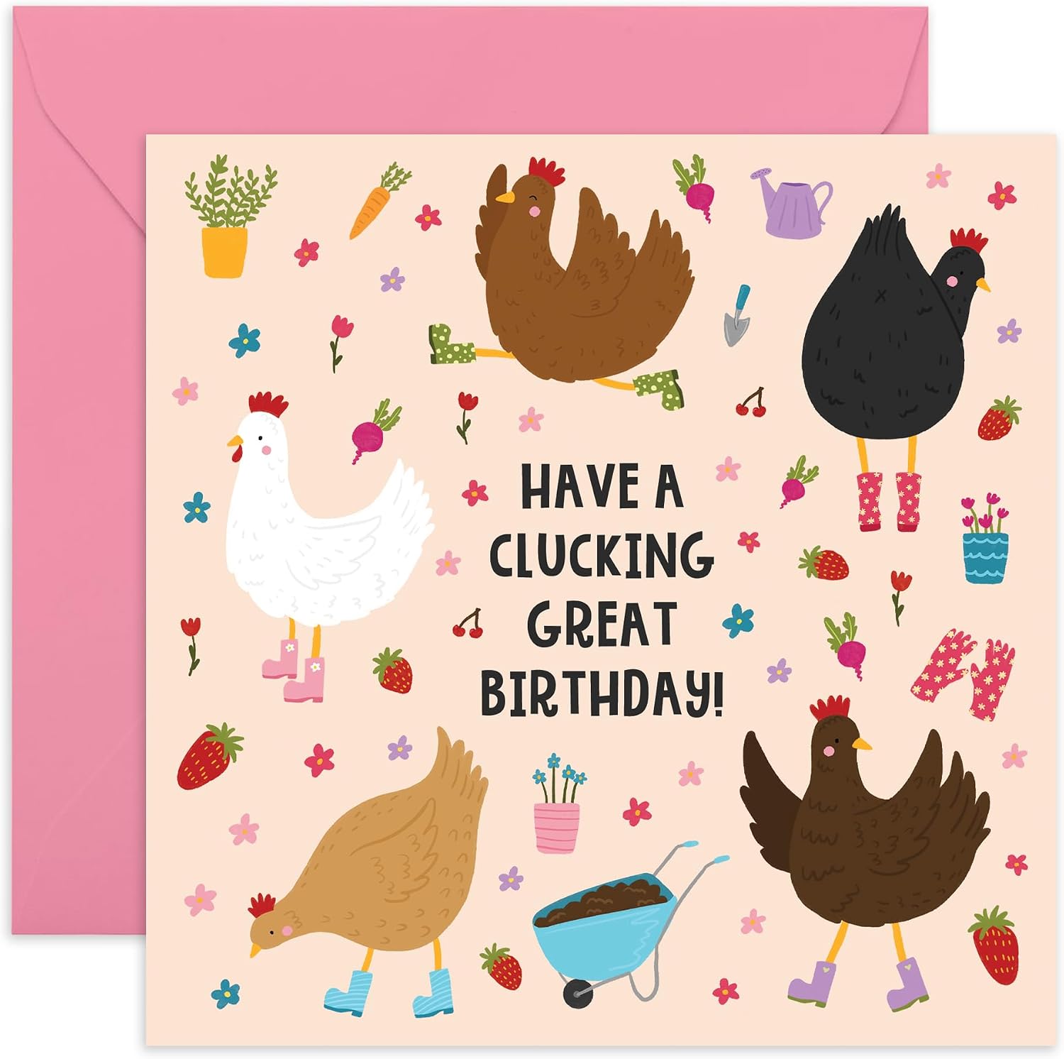 Central 23 Funny Birthday Card - 'CLUCKING GREAT BIRTHDAY, CHICKENS ...