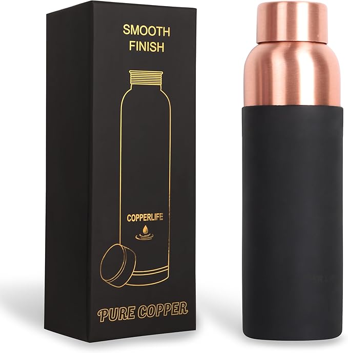 Amazon.com: COPPER LIFE Pure Copper Water Bottle | Handcrafted, Leak ...