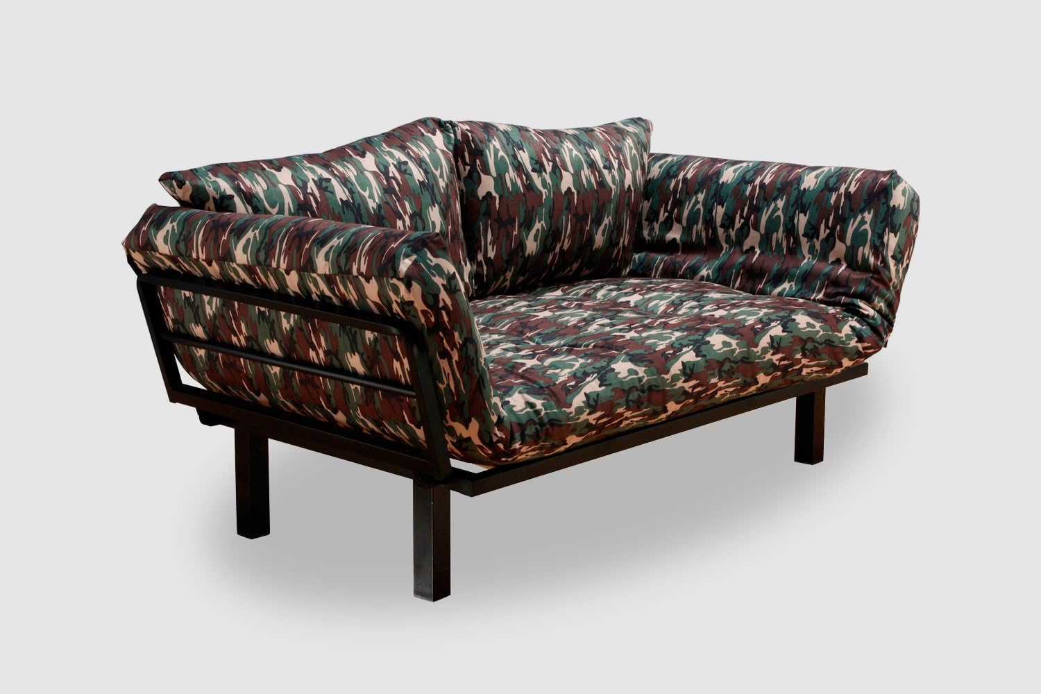 Amazon.com: Eloy Black Metal Futon | Camo Mattress: Home & Kitchen