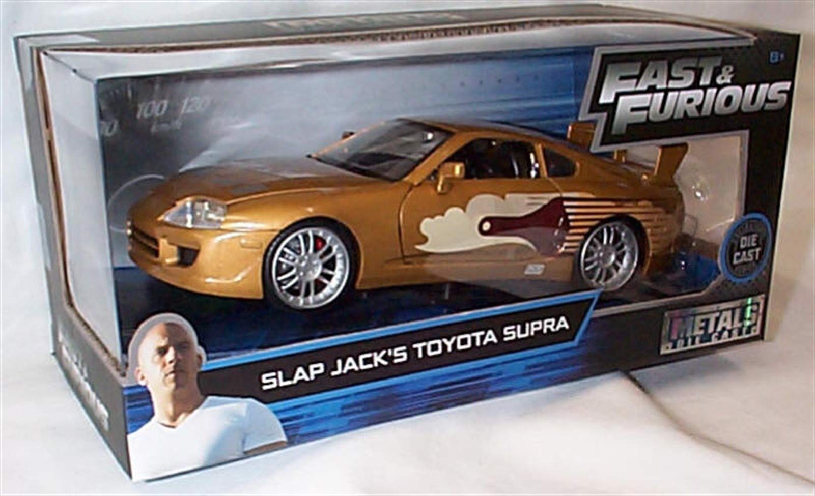 Buy jada fast & furious Toyota Supra Slap Jack Gold 1995 car 1:24 scale ...
