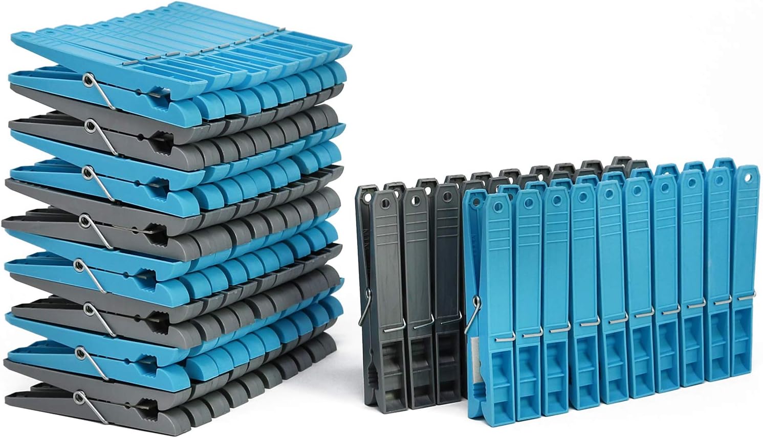 com-four® 100x large staples in gray and turquoise, staples for a ...