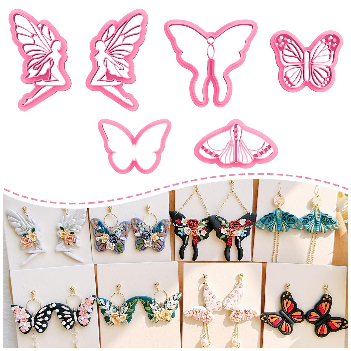 Amazon.com: KEOKER Polymer Clay Cutters Butterfly - Luna Moth Polymer ...