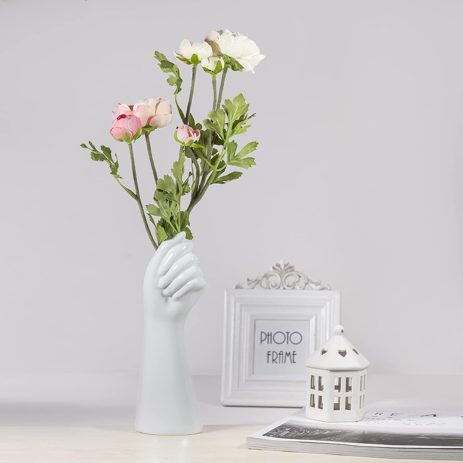 Buy OYMOMYO Human Body Ceramic Hand Vase, Arm Body Shaped Small Flower ...