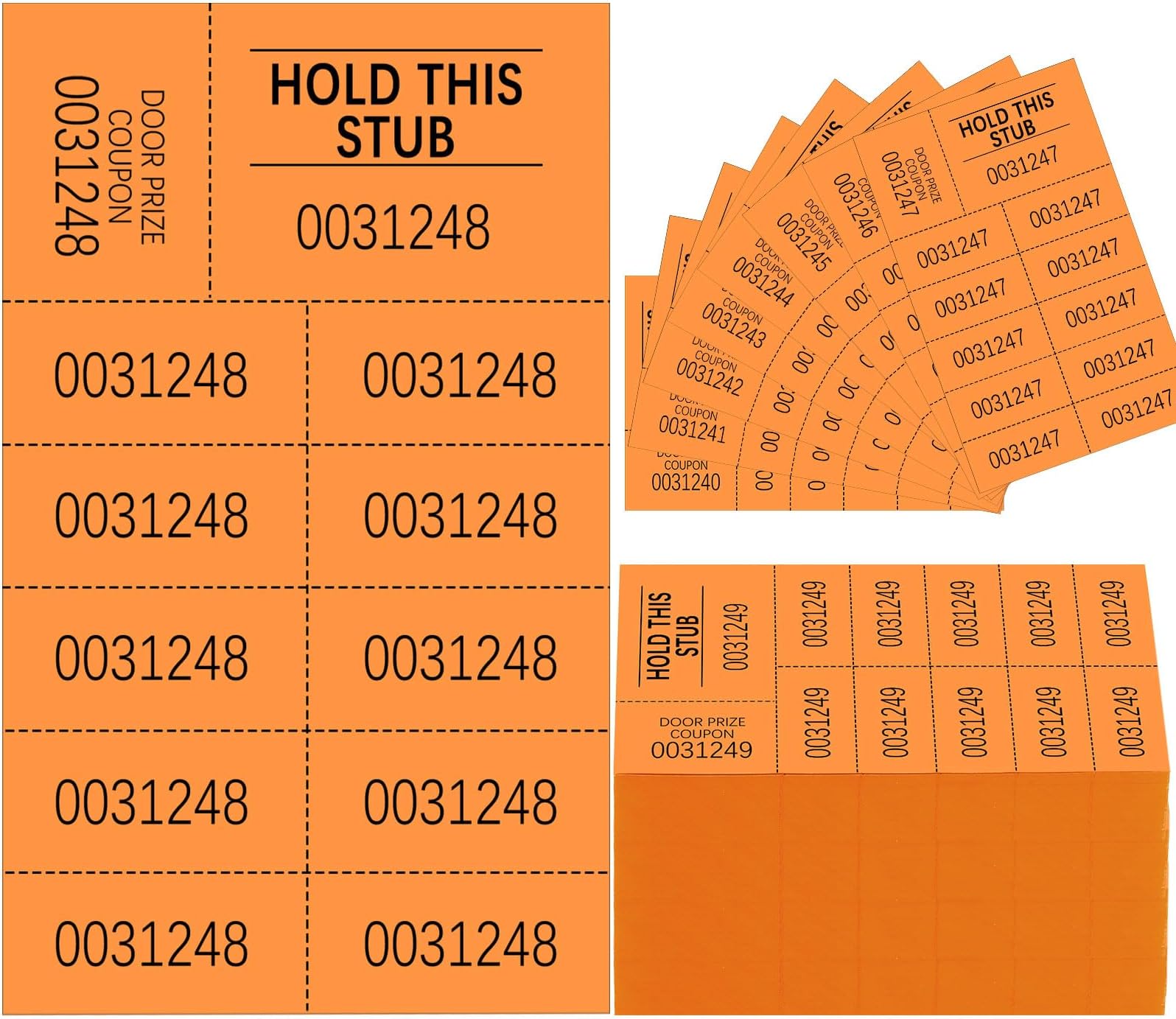 Amazon.com : Kosiz 504 Sheets Raffle Auction Tickets with 10 Bid ...