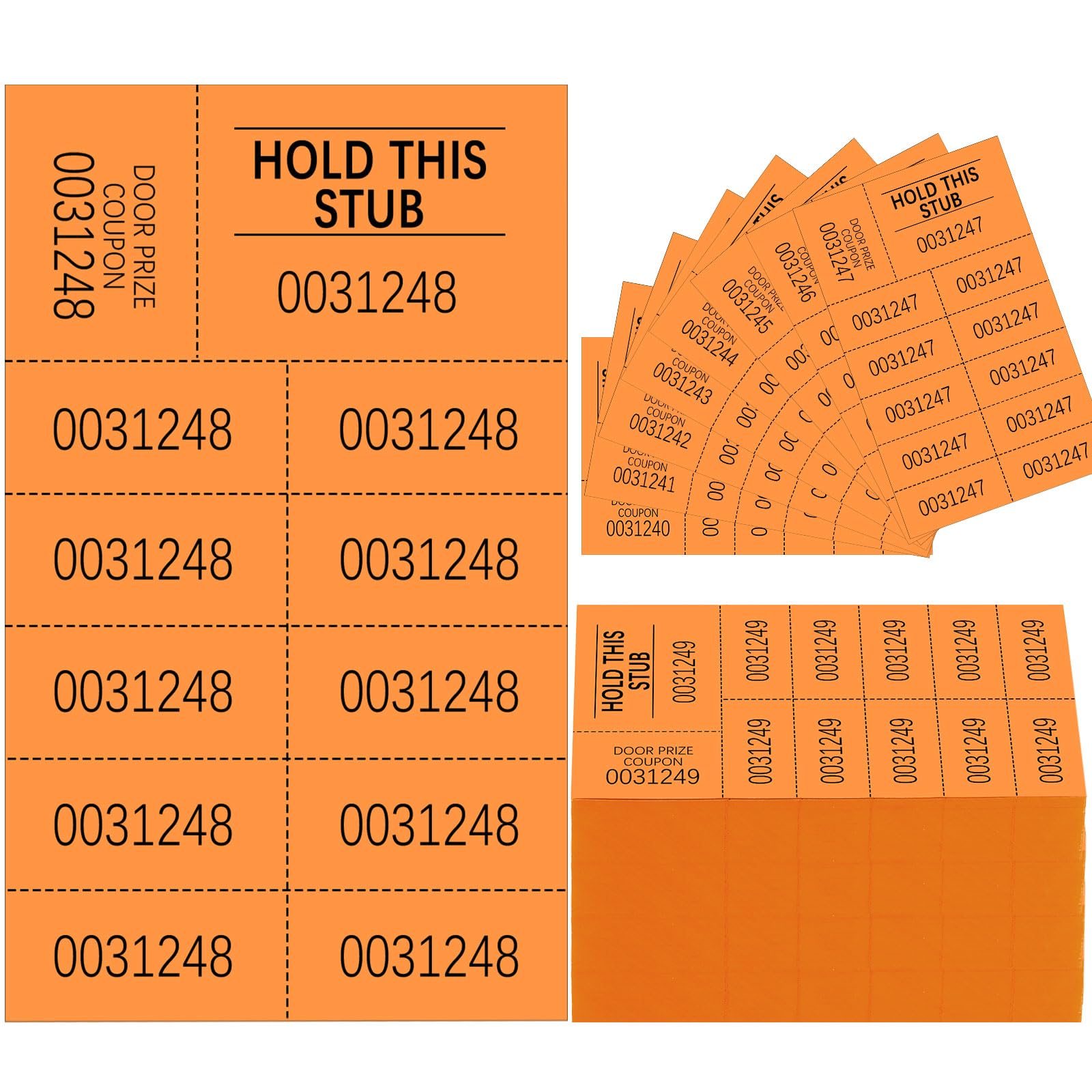 Amazon.com : Kosiz 504 Sheets Raffle Auction Tickets with 10 Bid ...