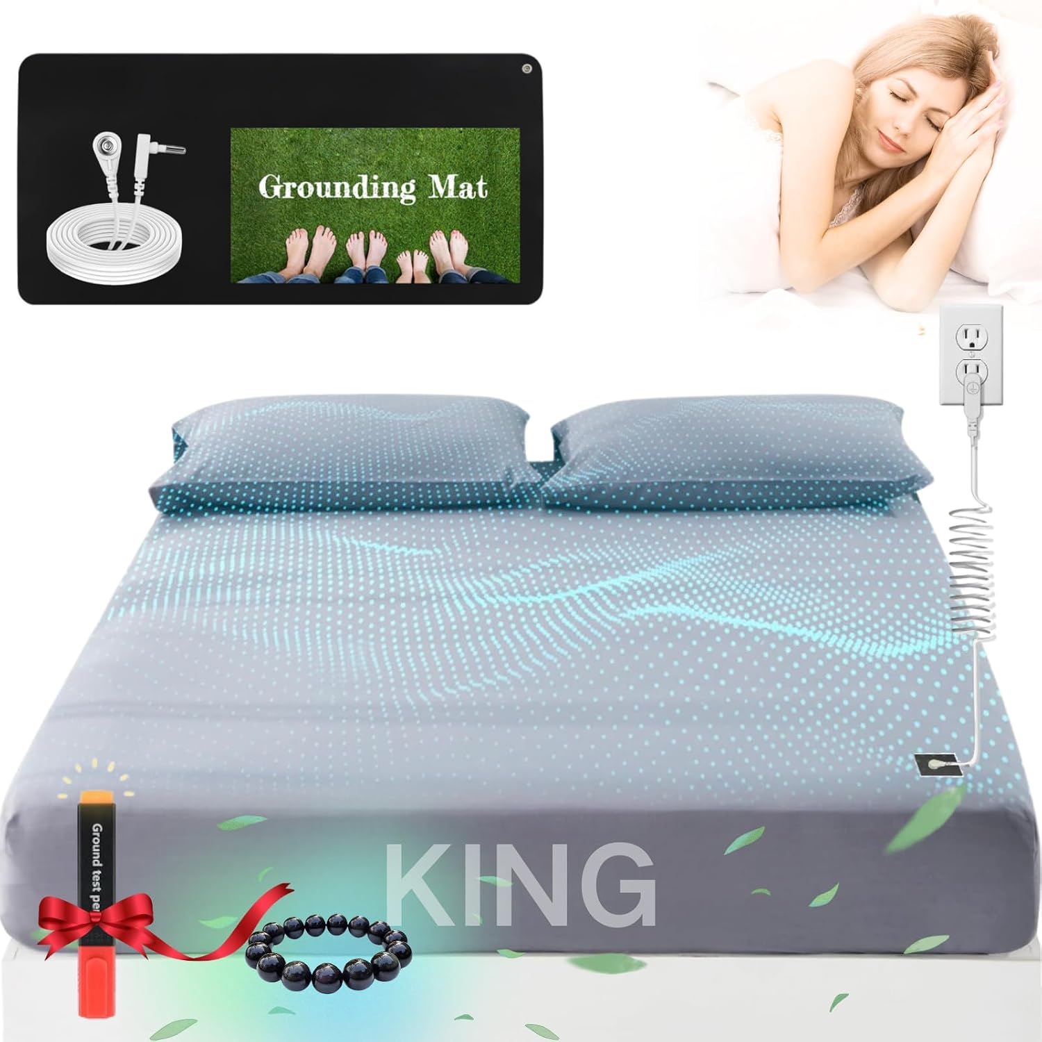 Amazon.com: Grounding Sheets King Size with Grounding Mat Kit, Earth ...