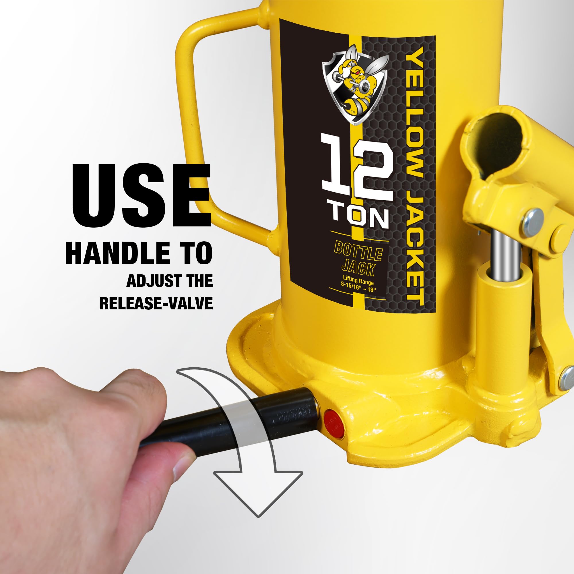 Snapklik.com : YELLOW JACKET 12 Ton Muti-Directional Welded Bottle Jack