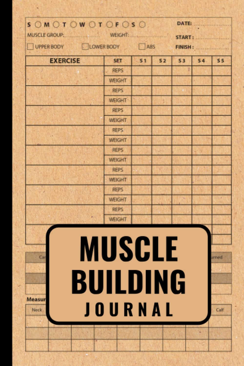 Muscle Building Journal: Cool Daily Workout Planner. 120 Pages, Matte ...