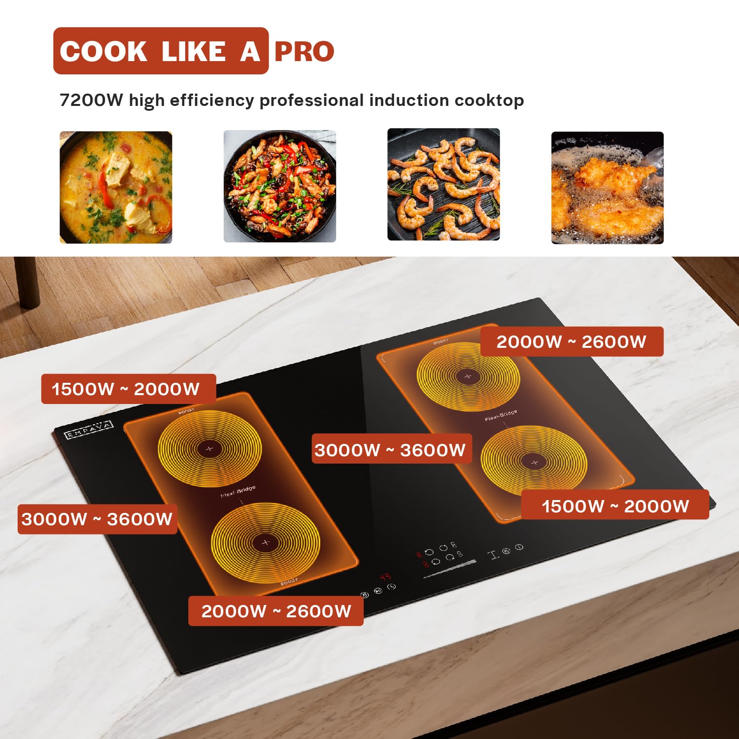 Snapklik.com : Empava 30 Inch Electric Induction Cooktop 4 Burners ...