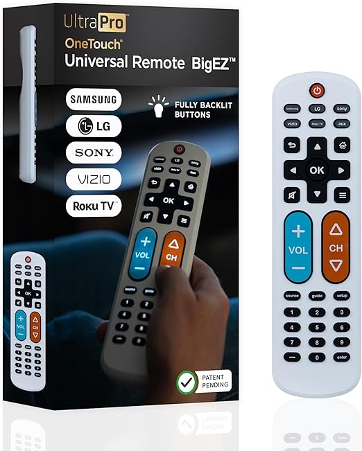 Amazon.com: UltraPro BigEZ OneTouch Big Button Universal TV Remote for ...