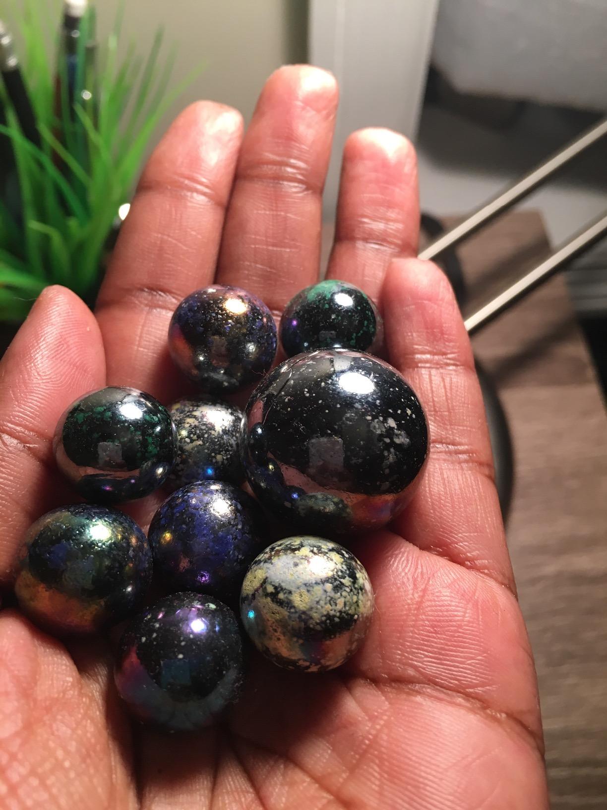 Amazon.com: Mega Marbles - JUPITER MARBLES NET (1 Shooter Marble & 24 ...