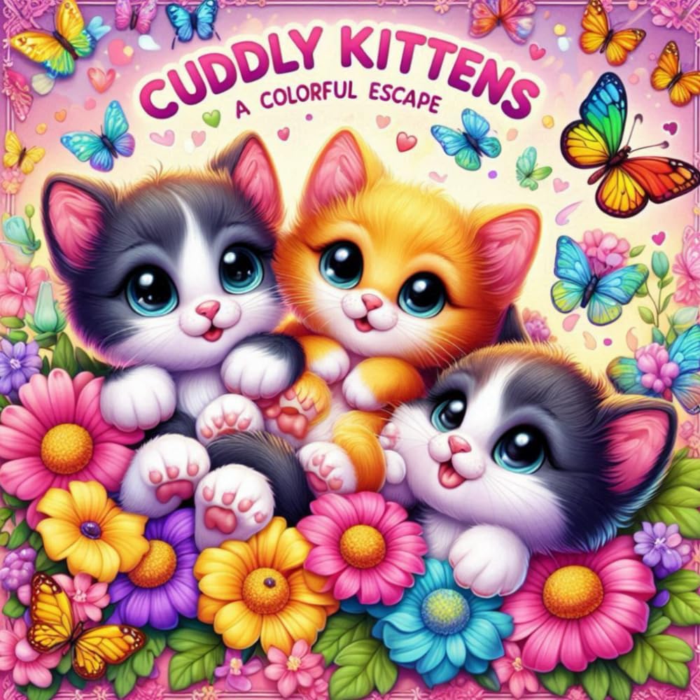 Cuddly Kittens: A Colorful Escape for Kids: Creative Cat Coloring Fun ...